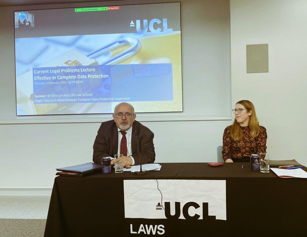 Wojciech Wiewiórowski chairing the UCL Current Legal Problems Lecture ... Wojciech Wiewiórowski chairing the UCL Current Legal Problems Lecture ...